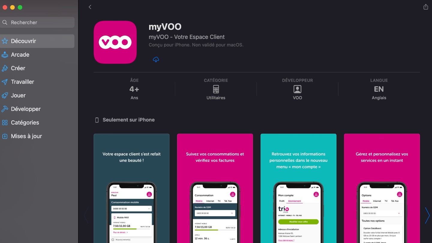 Application myVOO (iPhone, Android) : téléchargement, installation, utilité