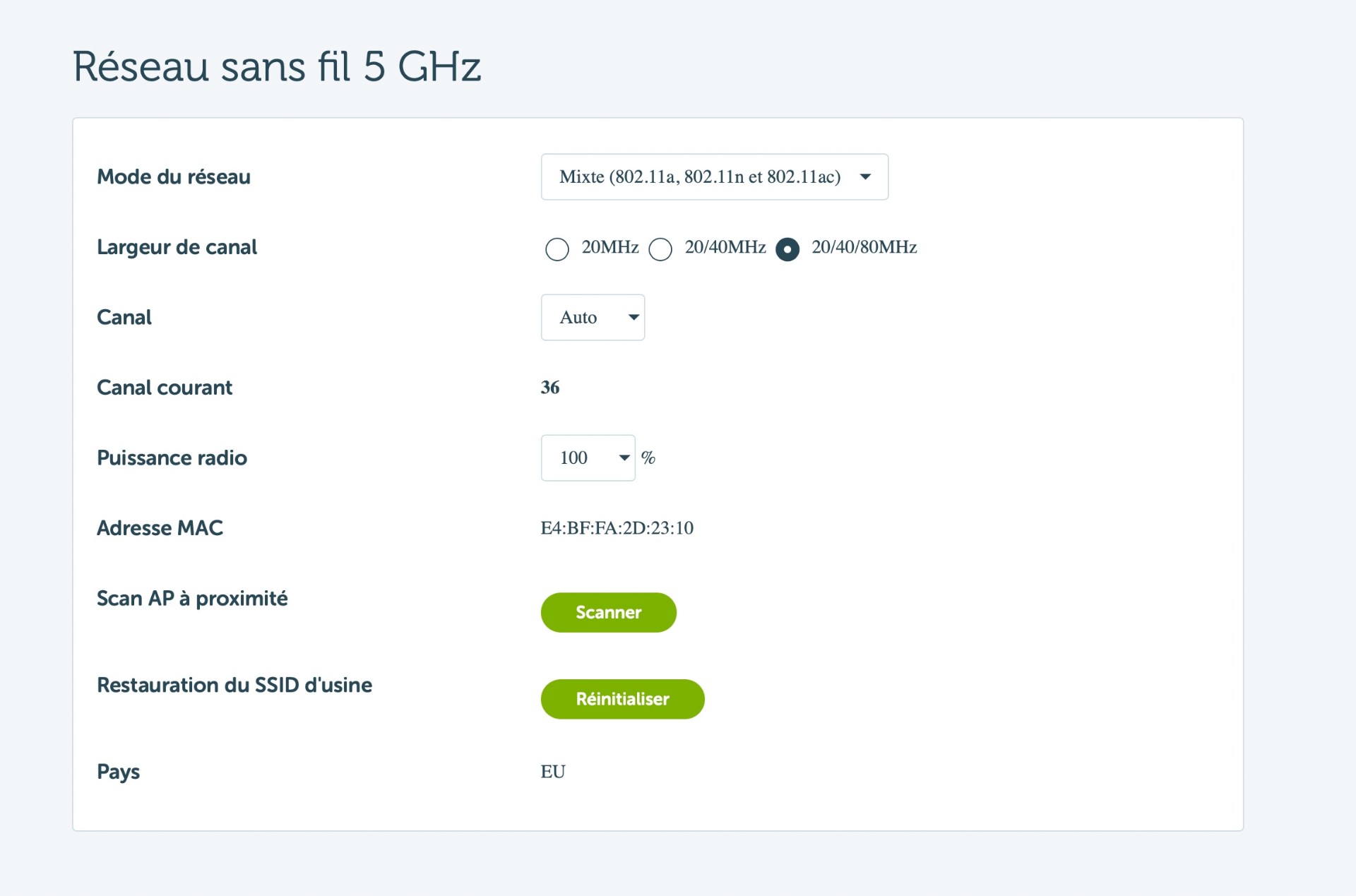 Modem VOO : configurer le débit maximum en wifi