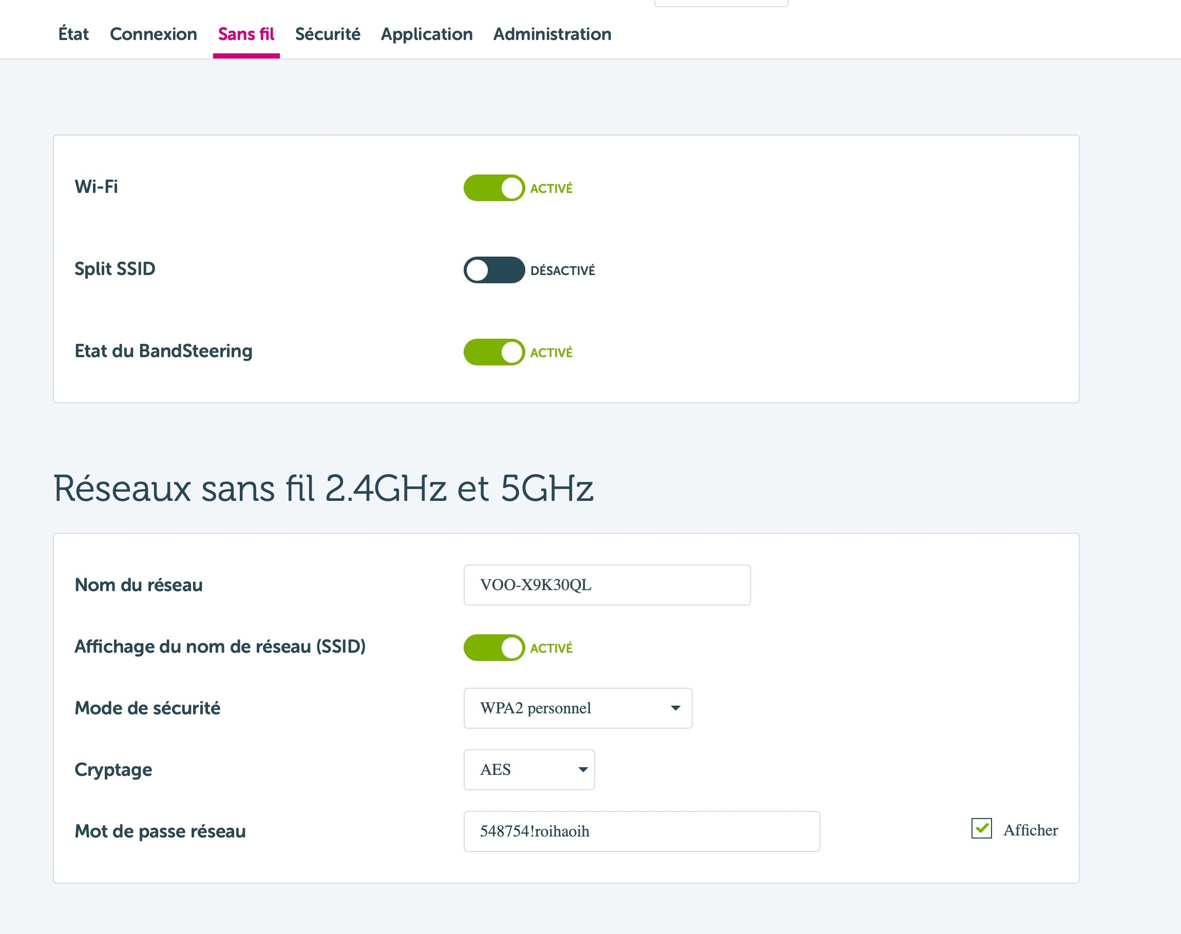 Modem VOO : configurer le débit maximum en wifi