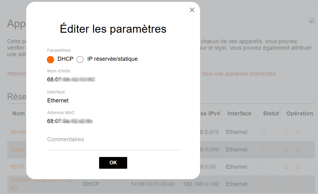 Trouver ou assigner une adresse IPv4 à un appareil avec le modem Orange ...