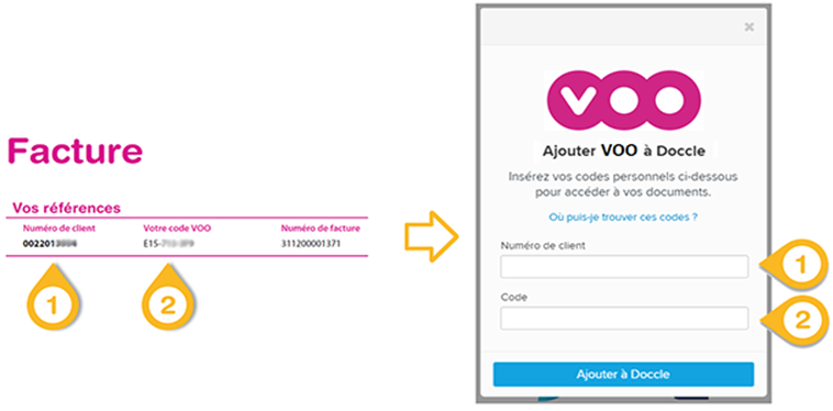 Gérer le mode de réception de factures VOO