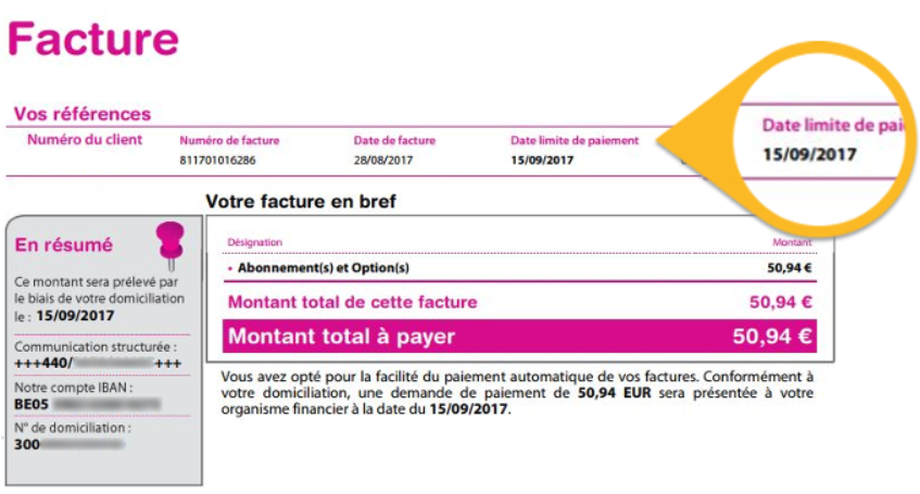 Activer et gérer la domiciliation de mes factures VOO