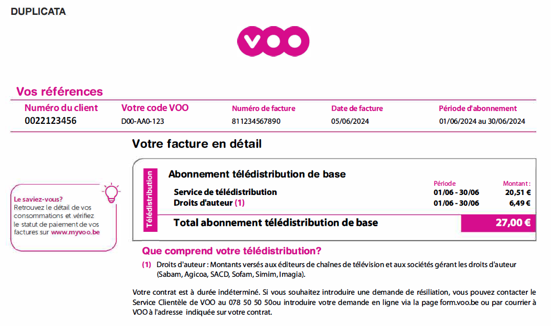 Comprendre ma facture TV