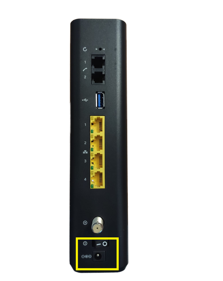 Vérifier le branchement du modem VOO