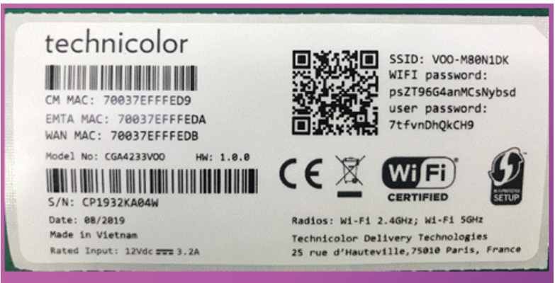 Accéder à l'interface du modem VOO