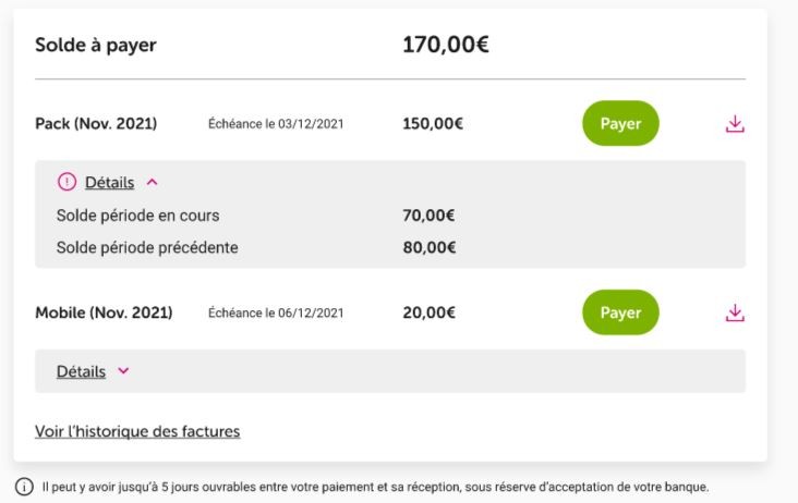 Consulter et payer mes factures sur myVOO