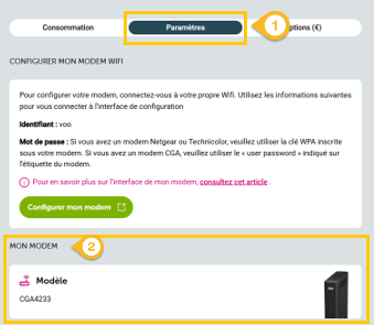 Trouver le modèle de votre modem VOO