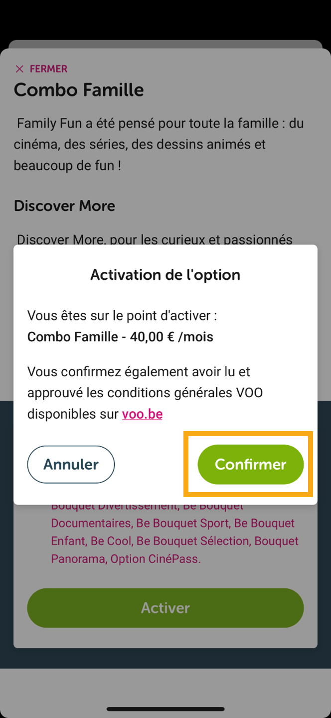 Comment gérer les services et options avec myVOO