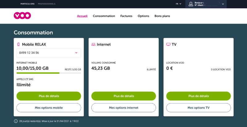 Trouver mon numéro client VOO