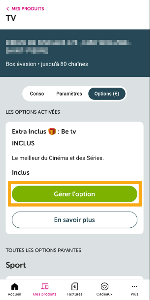 Comment gérer les services et options avec myVOO