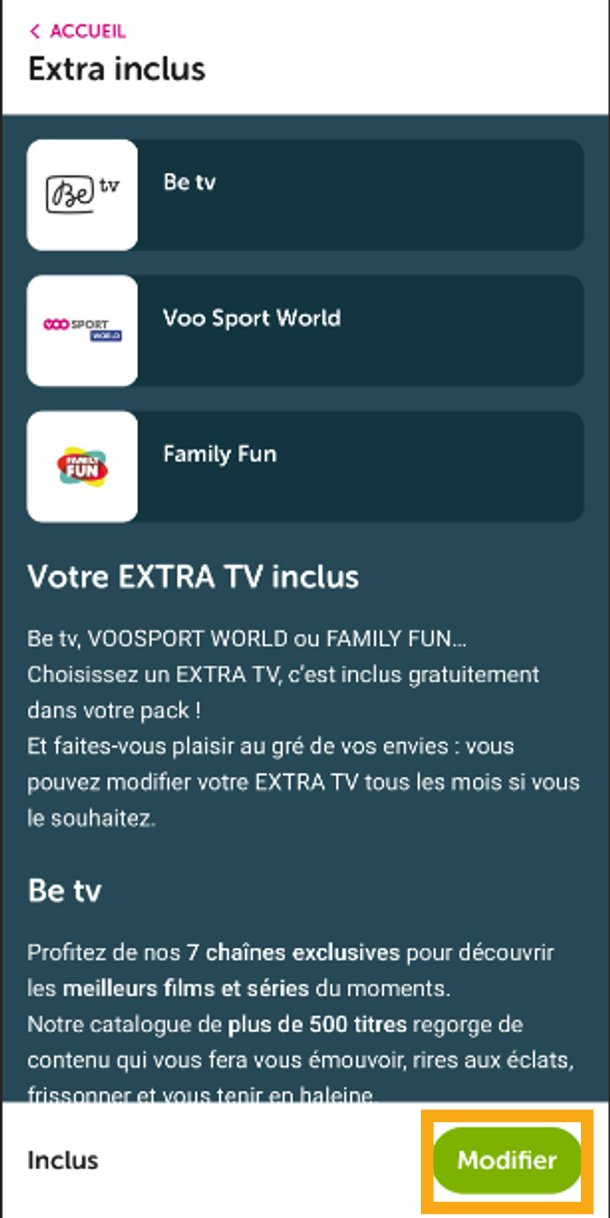Comment gérer les services et options avec myVOO