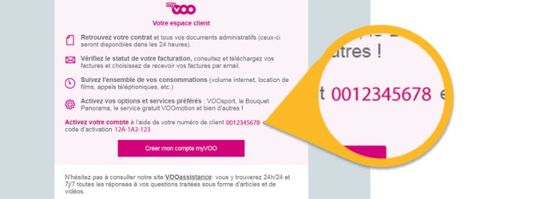 Trouver mon numéro client VOO