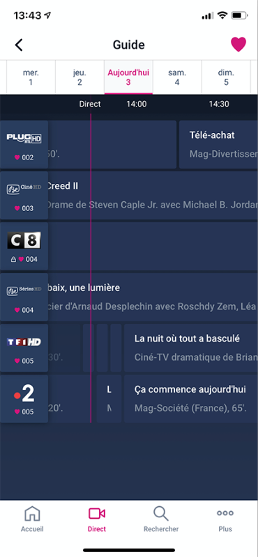 Trouver les chaînes TV sur l’app VOO TV+