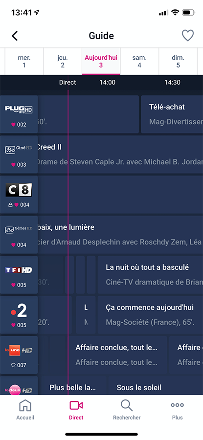 Trouver les chaînes TV sur l’app VOO TV+