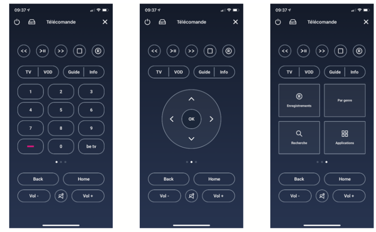 Utiliser un smartphone/tablette comme télécommande dans l’app VOO TV+