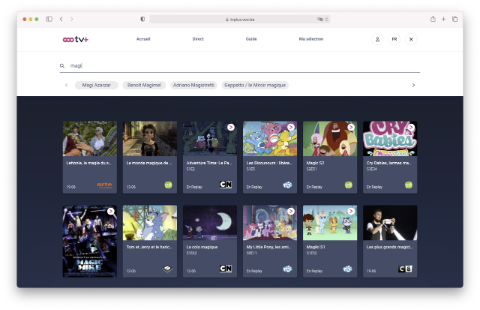 Accéder à un contenu TV dans l'app VOO TV+