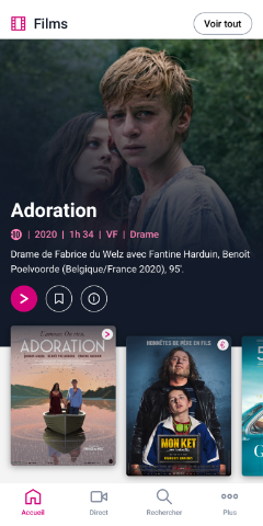 Accéder à un contenu TV dans l'app VOO TV+