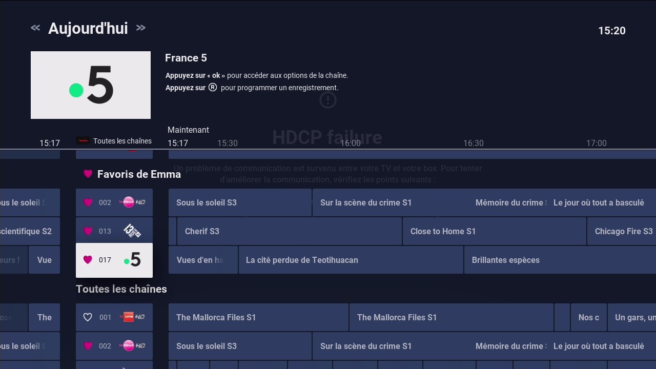 Gérez votre liste de chaînes en favoris de VOO TV+
