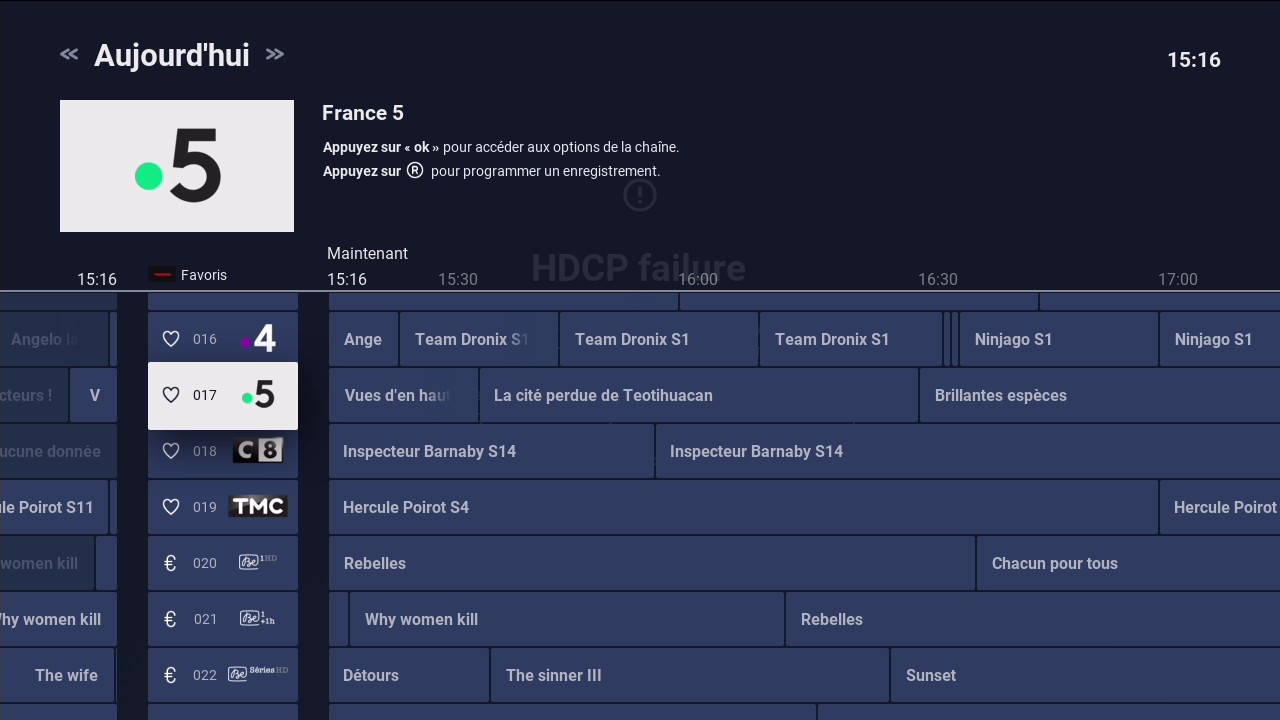 Gérez votre liste de chaînes en favoris de VOO TV+